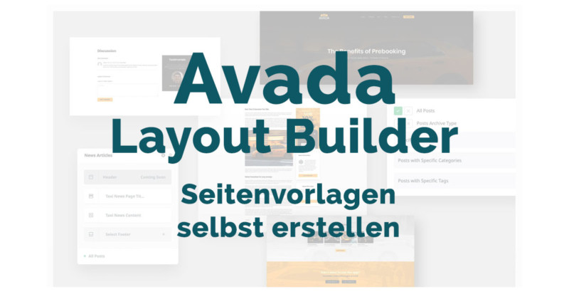 Avada Layout Builder - Seitenvorlagen selbst erstellen